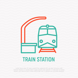 Train station platform icon railway or stop Vector Image