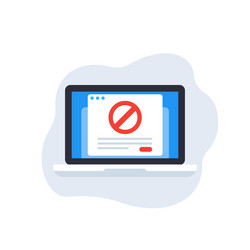 Websites gets blocked or prohibited Royalty Free Vector