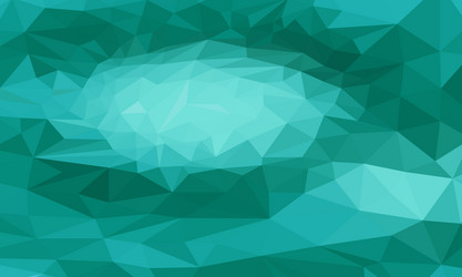 Blue green emerald polygon triangular pattern Vector Image