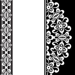 Realistic white lace Royalty Free Vector Image