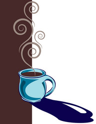 Decorative cup of coffee Royalty Free Vector Image
