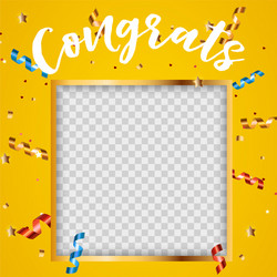 Congratulations design template background Vector Image