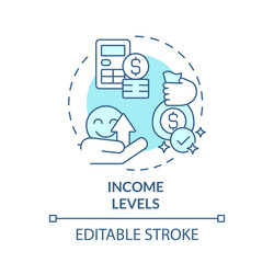 Income levels concept icon Royalty Free Vector Image