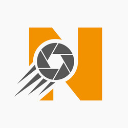 Cctv security camera logo monitoring Royalty Free Vector