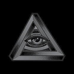 Eye triangle one traditional tattoo Royalty Free Vector