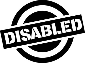 Disability stamp on white background Royalty Free Vector