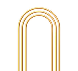 Golden realistic arch gold 3d arch frame shiny Vector Image