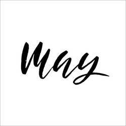 Month May Calligraphy Vector Images (over 590)