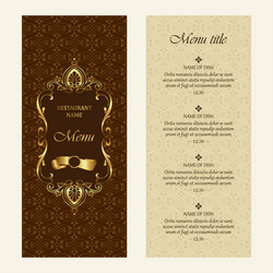 Luxury premium cover page design for menu Vector Image