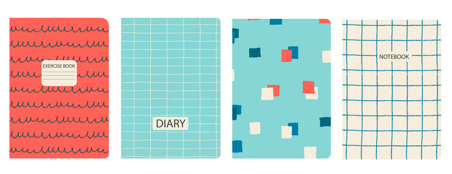 Set of cover page templates based on grid seamless