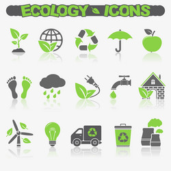 Doodles ecology and environment icons set Vector Image