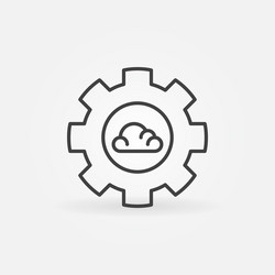 Cloud computing setting Royalty Free Vector Image