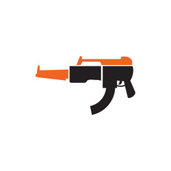 Machine gun logo design template Royalty Free Vector Image