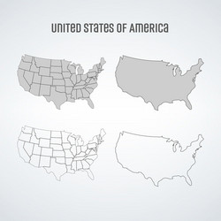 USA Map Simplified Vector Images (over 1,200)
