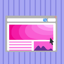 Blank template of colorful website page layout Vector Image