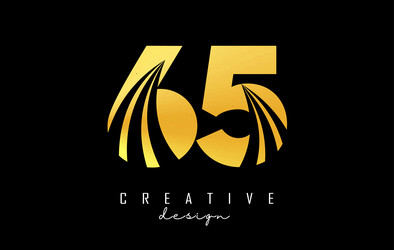 Colorful creative number 56 5 6 logo with leading Vector Image