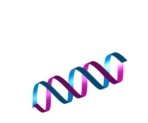 Double helix blue red light Royalty Free Vector Image