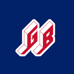 Bg letter logo design Royalty Free Vector Image