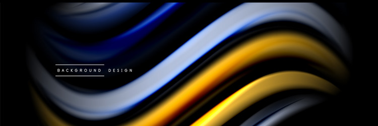 Silk and smooth flow wave poster design color Vector Image