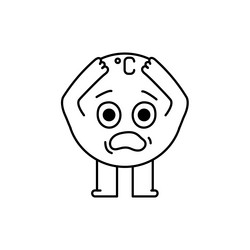 Climate change color line icon ecology pictogram Vector Image