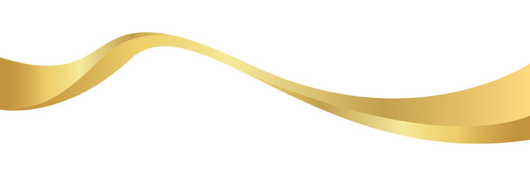 Gold wave curve golden corner shape Royalty Free Vector