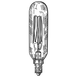 Hand drawn light bulb in vintage engraved style Vector Image