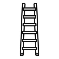 Old ladder icon outline wood safety Royalty Free Vector