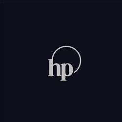 Hp initial wedding monogram logo Royalty Free Vector Image