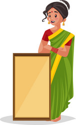 Indian marathi woman cartoon Royalty Free Vector Image