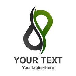 B8 b 8 letter and number combination logo design Vector Image