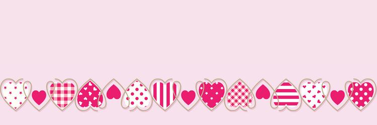 Hearts banner header Royalty Free Vector Image