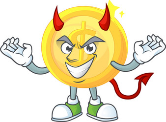 Devil silver coin currency for bill payment Vector Image