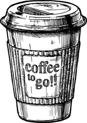 Coffee to go Royalty Free Vector Image - VectorStock