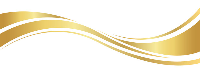 Gold wave curve golden corner shape Royalty Free Vector