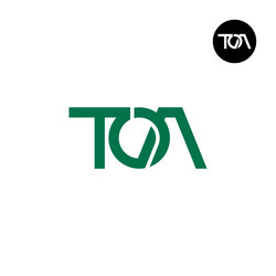 Letter toa monogram logo design lines Royalty Free Vector