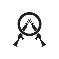 Machine gun logo design template Royalty Free Vector Image