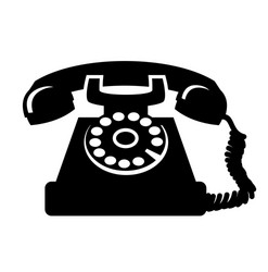 Telephone red icon retro old vintage Royalty Free Vector