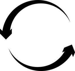 Two arrows circle Royalty Free Vector Image - VectorStock