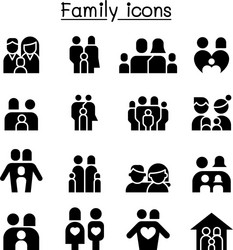 Family icon set Royalty Free Vector Image - VectorStock