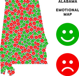 Pitiful alabama state map composition Royalty Free Vector