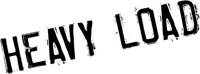 Heavy load rubber stamp Royalty Free Vector Image