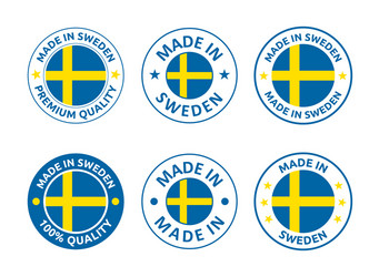 Made in sweden labels set in kingdom Royalty Free Vector