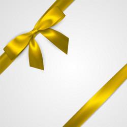 Glossy golden bow Royalty Free Vector Image - VectorStock