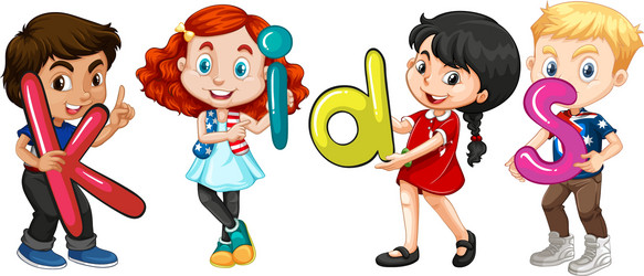 Little boy holding letter d Royalty Free Vector Image