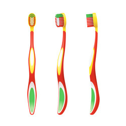 Realistic toothbrush from different sides Vector Image