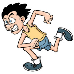 Cartoon man in hot weather Royalty Free Vector Image