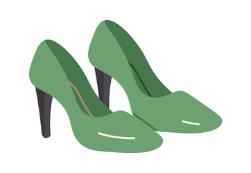 Fashionable heels flat icon trendy shoes Vector Image