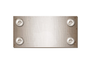 Metal plate with screws Royalty Free Vector Image