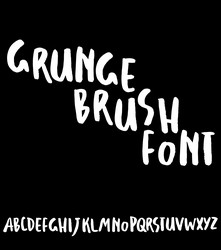 Hand drawn modern brush font Royalty Free Vector Image