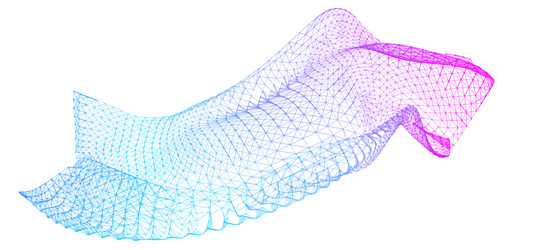 Network lines net wave information flow Royalty Free Vector